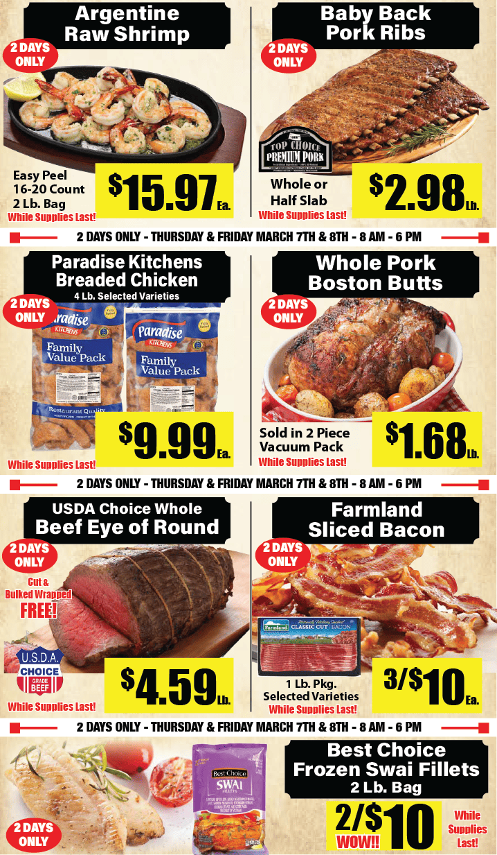 Massive Meat Sale - Town & Country/Country Mart