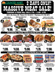 Massive Meat Sale - Country Mart of Dixon